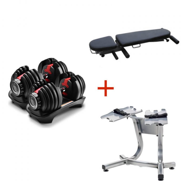 Adjustable Dumbbells + Adjustable Bench + Dumbbell Rack [Bundle Offer] | NutroOne