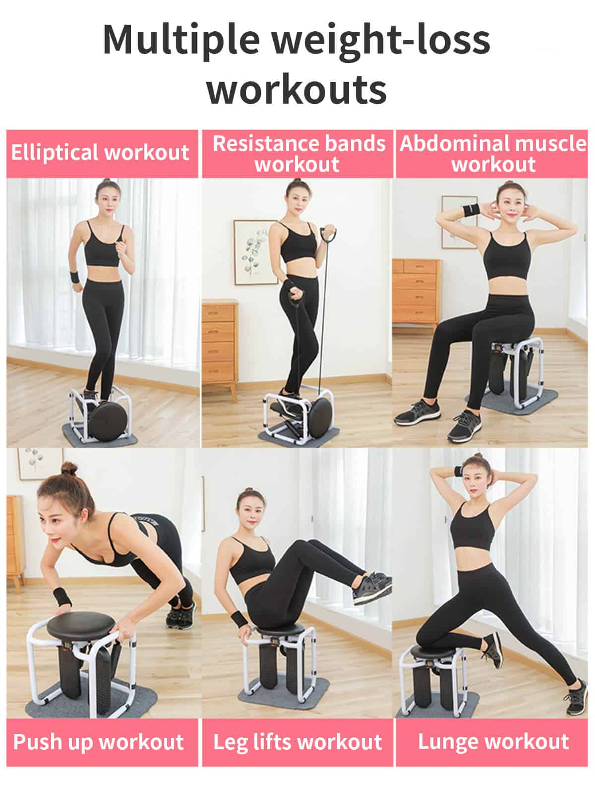 Mini Stool Stepper with Resistance Band | NutroOne