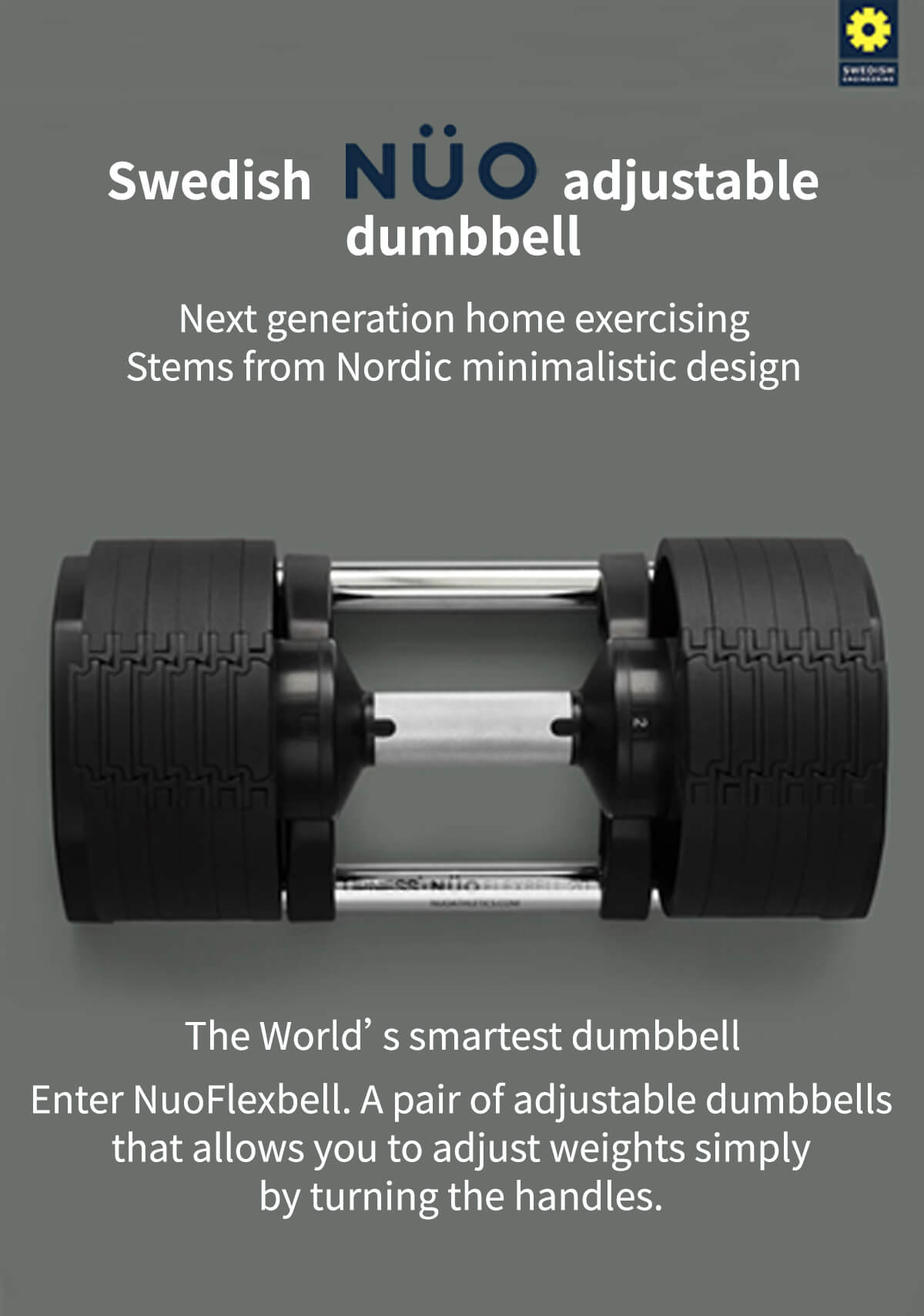 NUO Adjustable Dumbbell / Nuobell | NutroOne