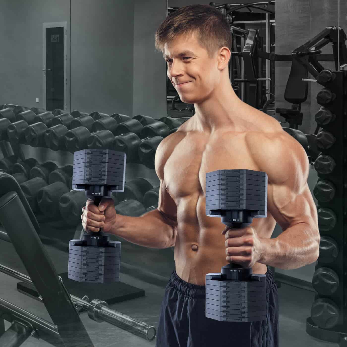 NutroOne Evobell - Upgraded 1-Sec Professional Adjustable Dumbbells ...