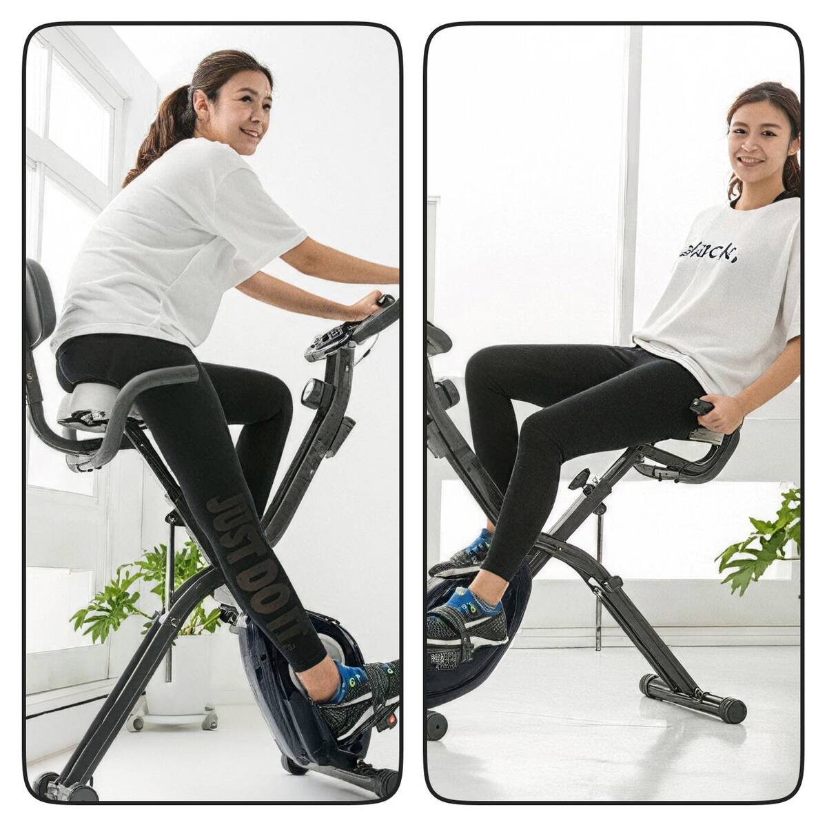 XR 2-in-1 Foldable Magnetic Resistance Exercise Bike (10 Resistance ...