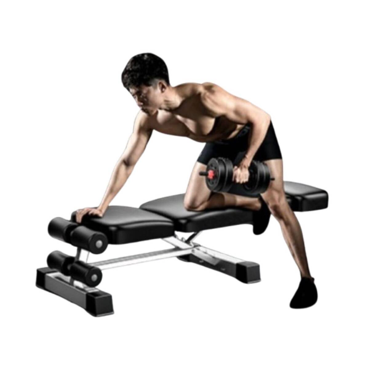 Adjustable Multi-Functional Foldable Fitness Bench with Headrest | NutroOne